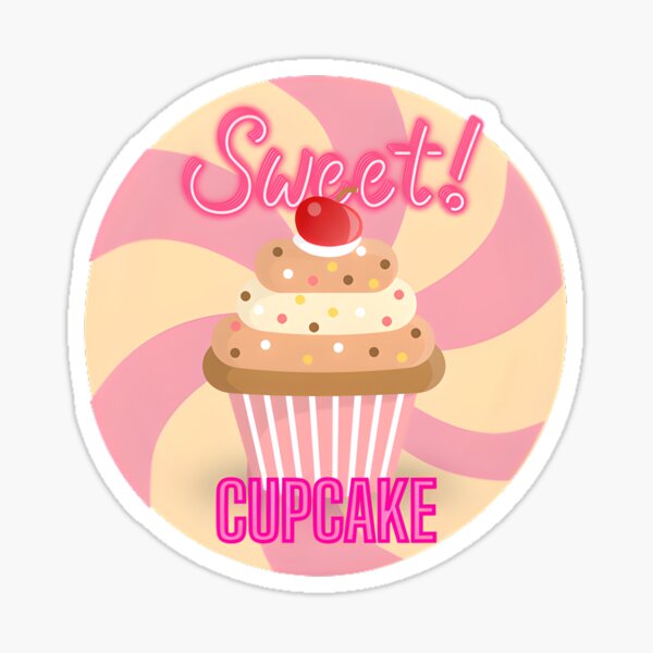 "Fancy Pink Cupcake. Sweet Capcake " Sticker for Sale by DesignTL ...