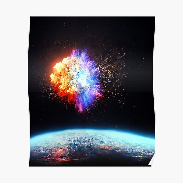 "Explosion in space" Poster for Sale by Loklish | Redbubble