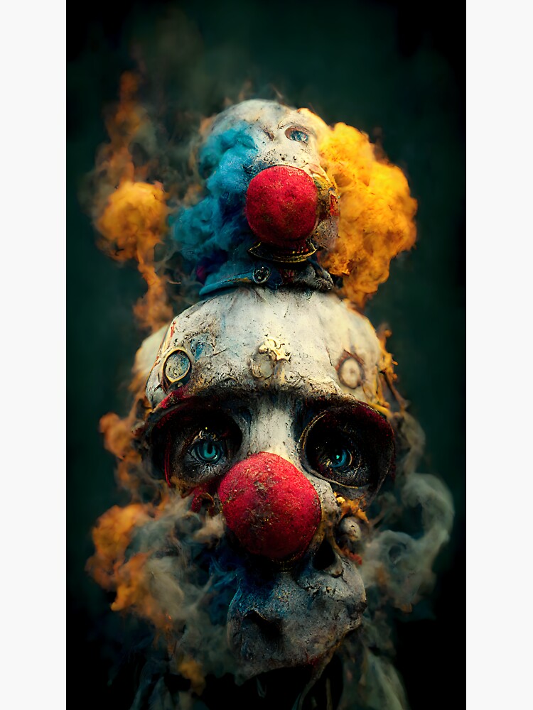 "Jester Steam Clown 9" Sticker for Sale by AiBroughtToLife | Redbubble