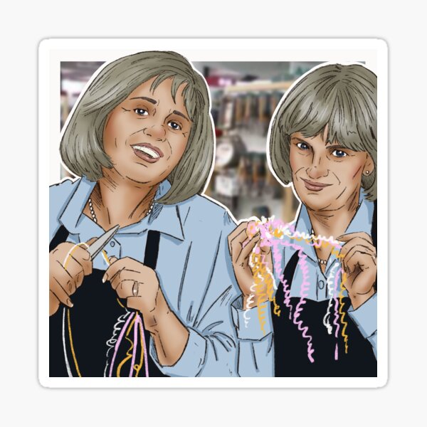 "Celebrating the icons - Prue and Trude from Kath and Kim " Sticker for ...