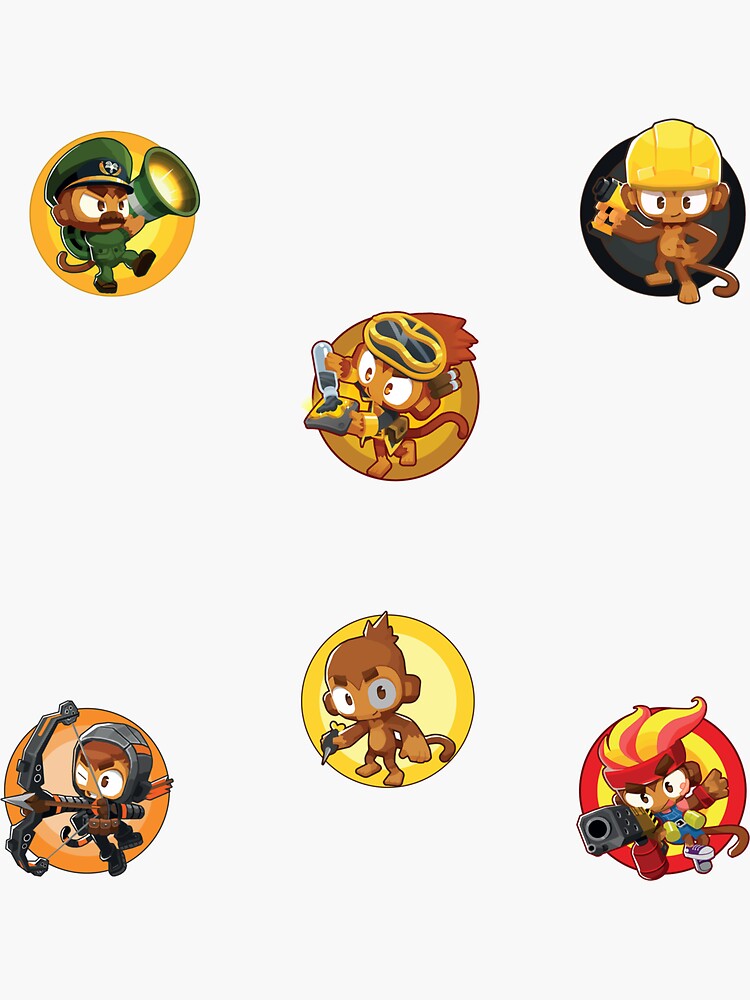 "Monkey Bloons " Sticker for Sale by carla-niki | Redbubble