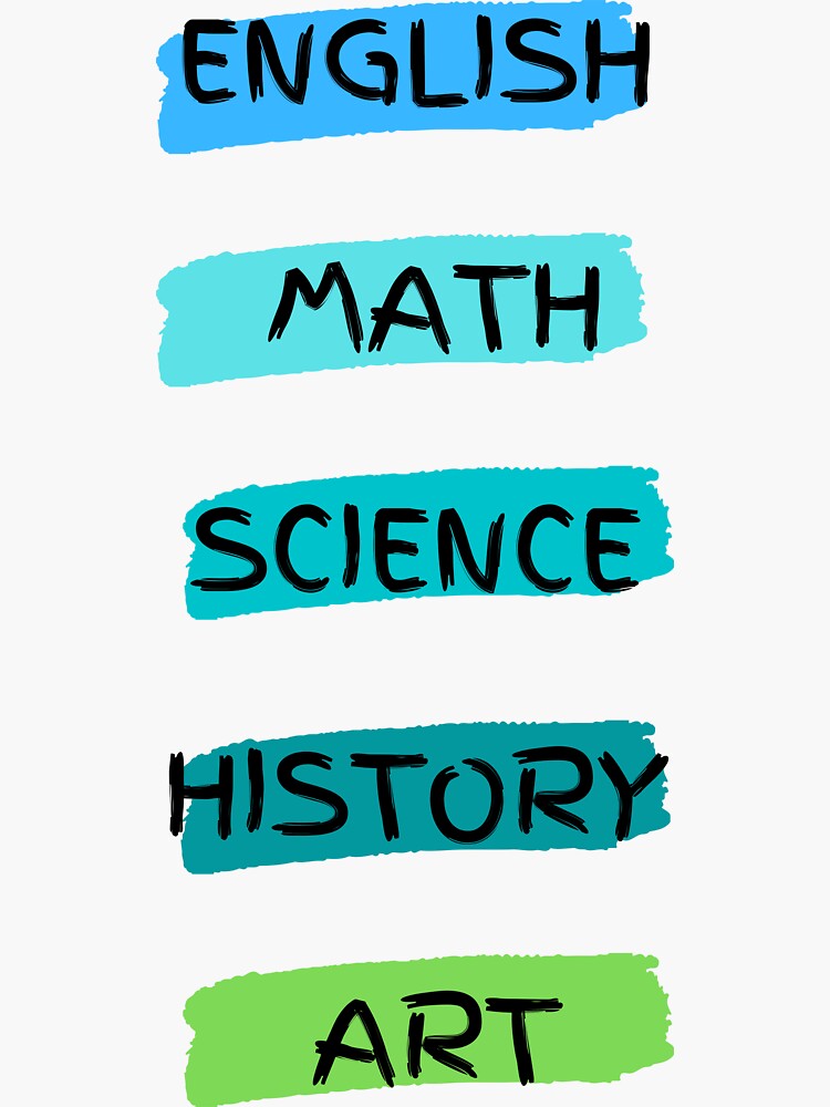 "School Subject Labels - Art label" Sticker for Sale by BuraxisQuotes ...