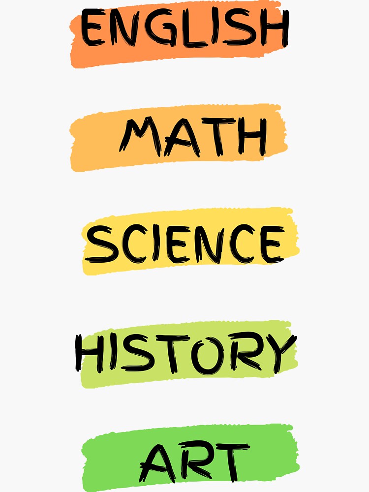 "School Subject Labels - Art label" Sticker for Sale by BuraxisQuotes ...