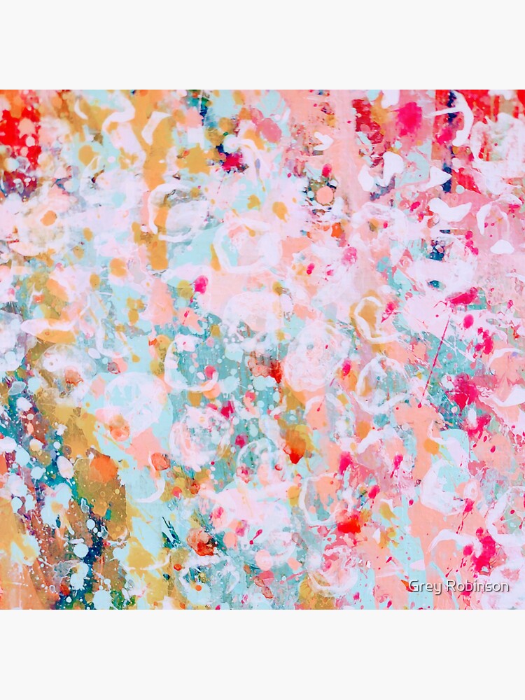 "Pastel pink blue abstract paint splatter mark detail" Sticker for Sale ...