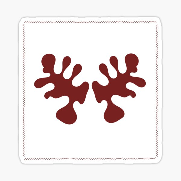 "Dark Red Abstract Design with Stitched Edge" Sticker for Sale by ...