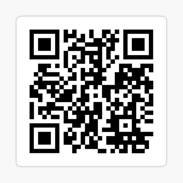 "Classic Rick Roll " Sticker for Sale by We-Are-QR | Redbubble