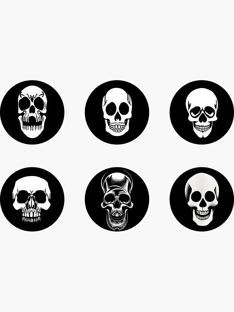 "Halloween Eerie Skulls Sticker Pack" Sticker for Sale by ...