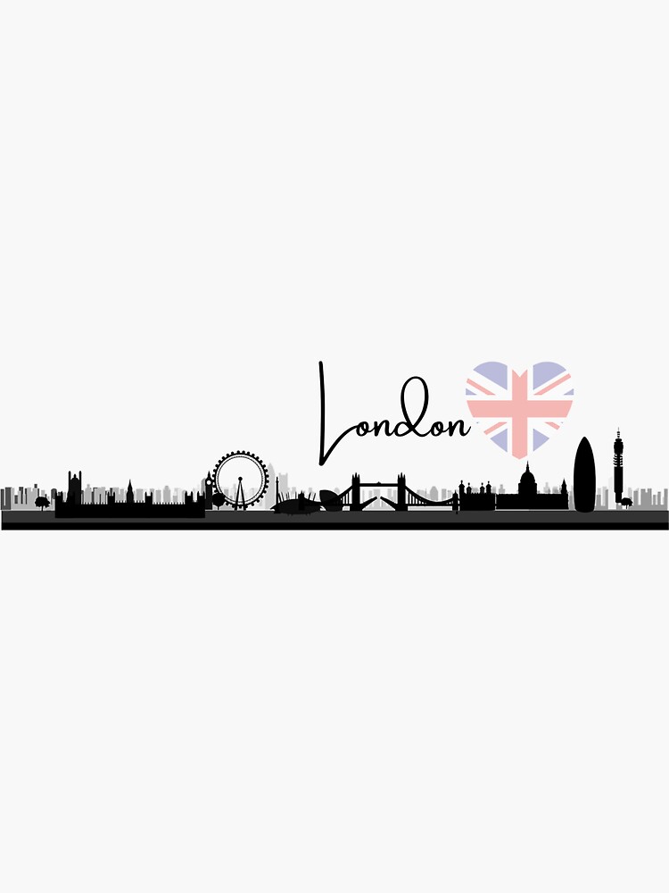 "Graphic London Skyline" Sticker for Sale by jkenn0108 | Redbubble