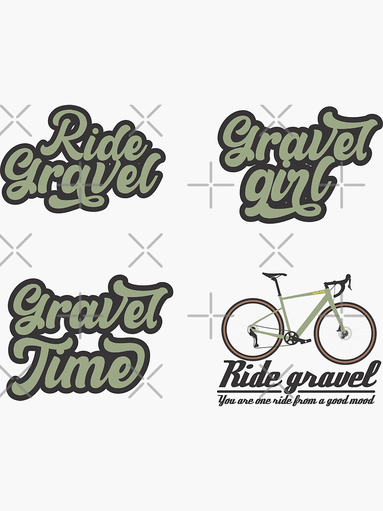"Gravel Bike sticker pack" Sticker for Sale by dothedamnthing | Redbubble