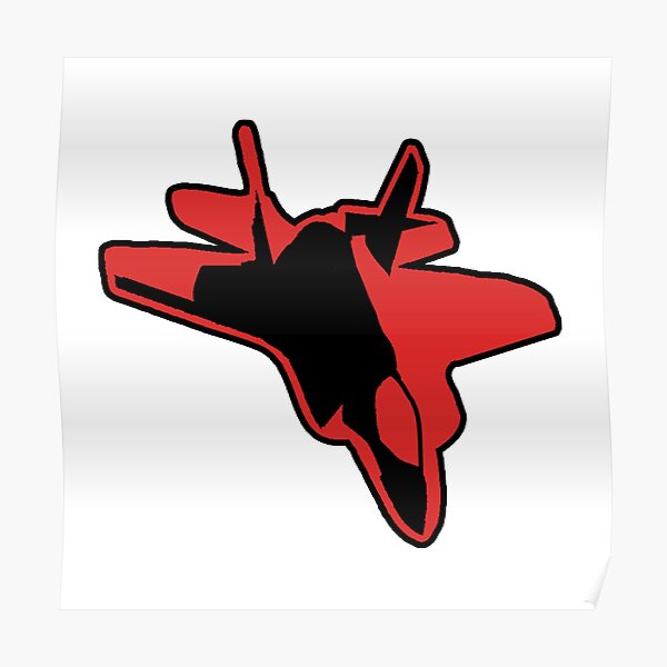"Black and Red Fighter Jet" Poster for Sale by devinswy | Redbubble