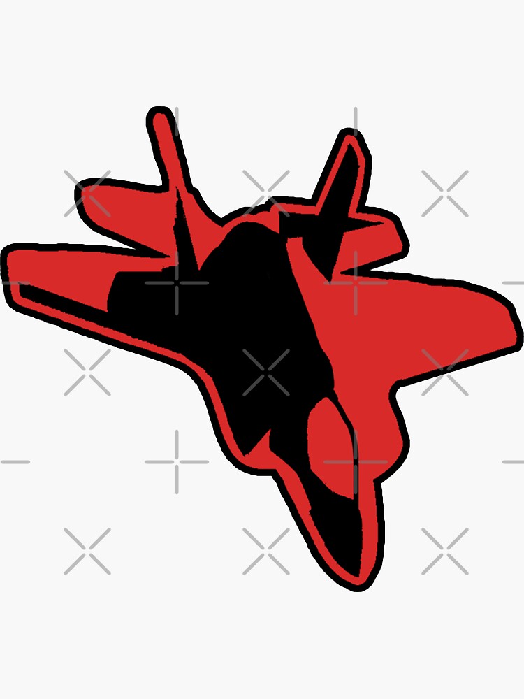"Black and Red Fighter Jet" Sticker for Sale by devinswy | Redbubble