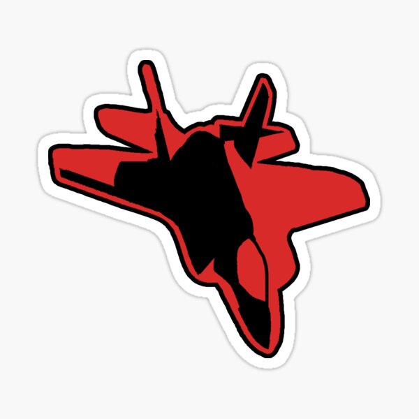 "Black and Red Fighter Jet" Sticker for Sale by devinswy | Redbubble