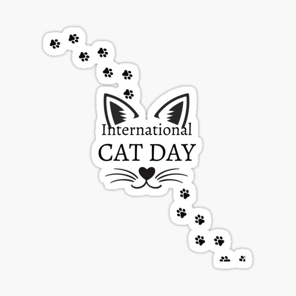 "Respect animals International Cat Day" Sticker for Sale by GInspira ...