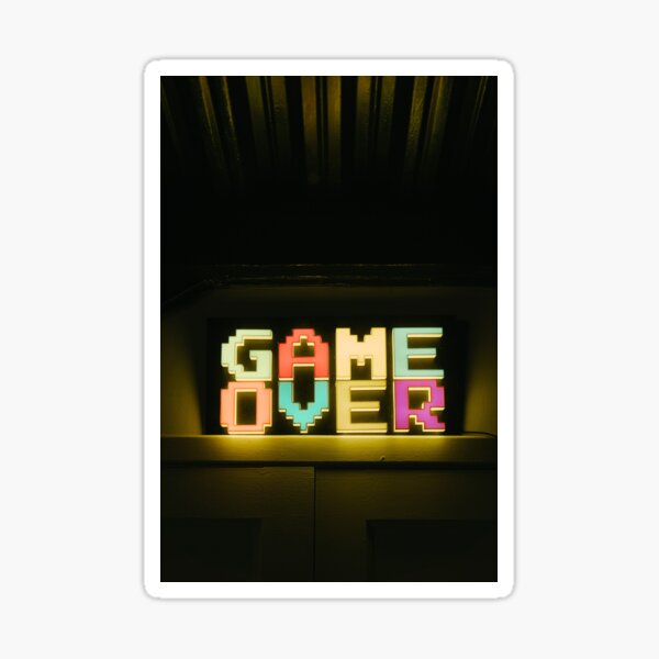 "Game over ." Sticker for Sale by lQRA-Ch | Redbubble