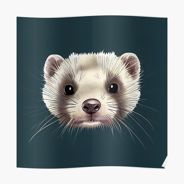 "Ferret Face" Poster for Sale by aiartbysig | Redbubble