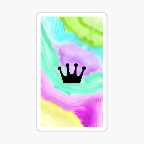"A lovely backdrop with a black crown " Sticker for Sale by ZeinnStore ...