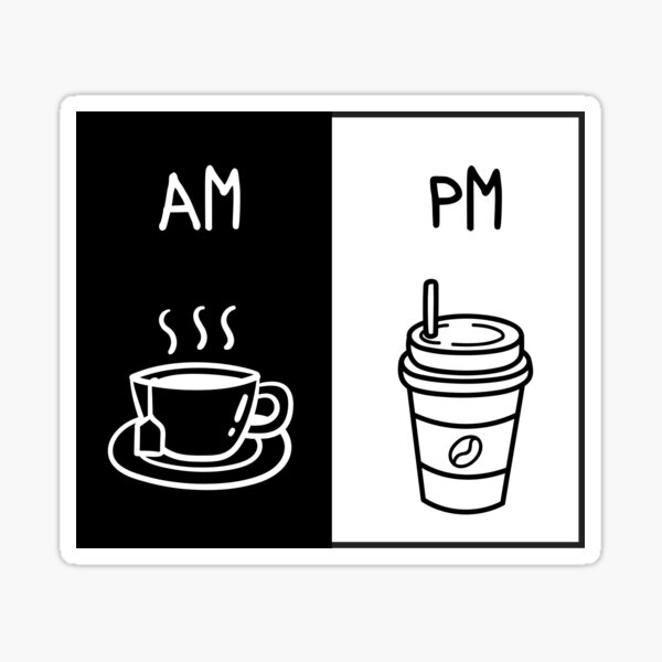 "am pm" Sticker for Sale by yldrmstore | Redbubble