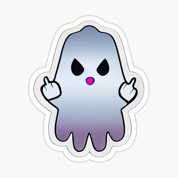 "Ghost Giving the Middle Finger" Sticker for Sale by Juliagreen1 ...