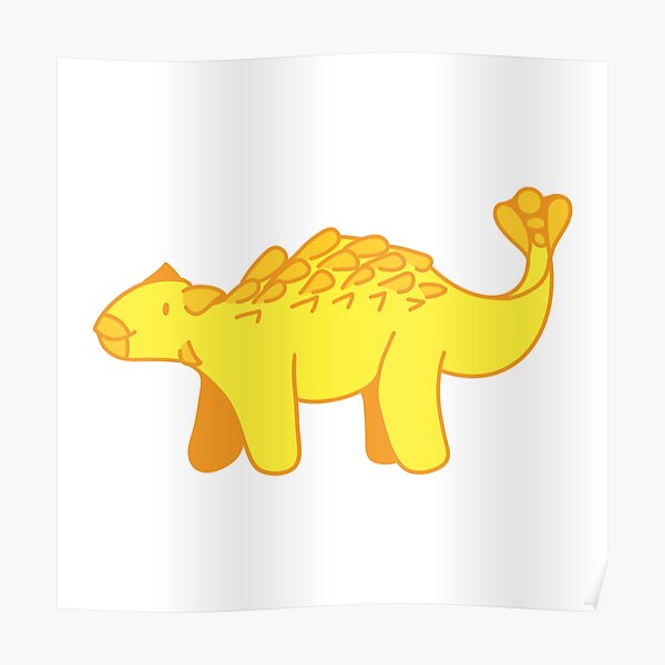 "Cute Ankylosaurus Dino" Poster for Sale by DeathCaaaat | Redbubble