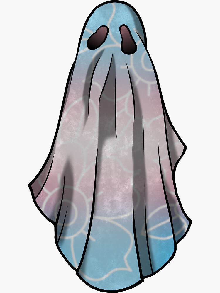 "Transgender Pride Flowery Ghost" Sticker for Sale by saltuurn | Redbubble