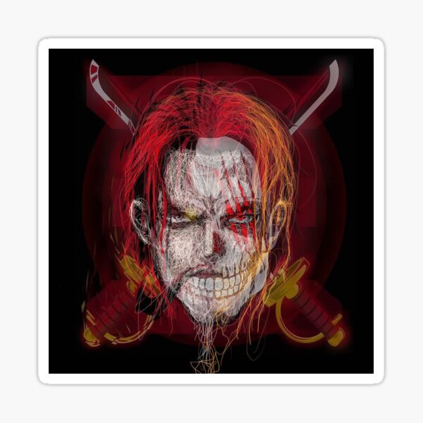 "Akagami no Shanks(one piece)" Sticker for Sale by Ragingsign | Redbubble