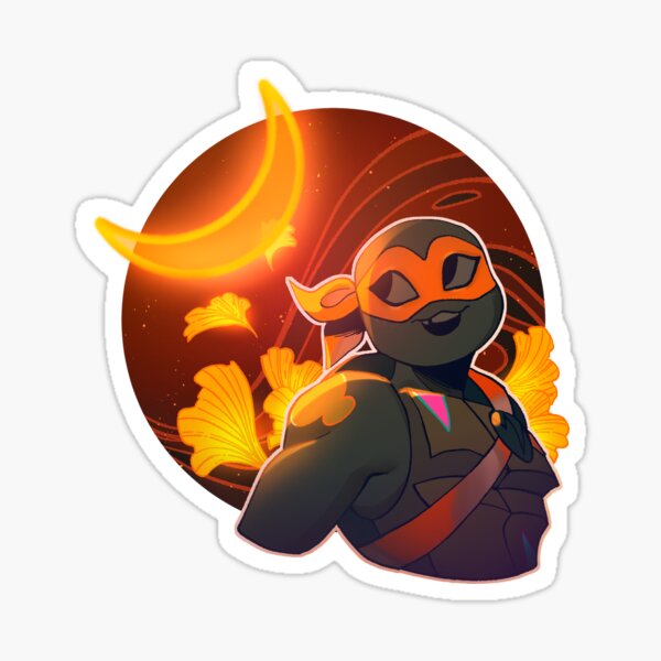 "Rise of the Teenage Mutant Ninja Turtles Mikey Vaporwave Sticker ...