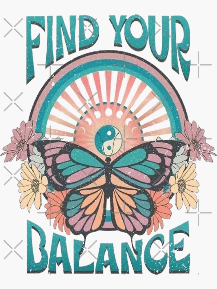 "Find Your Balance" Sticker for Sale by Ash-Ley- | Redbubble