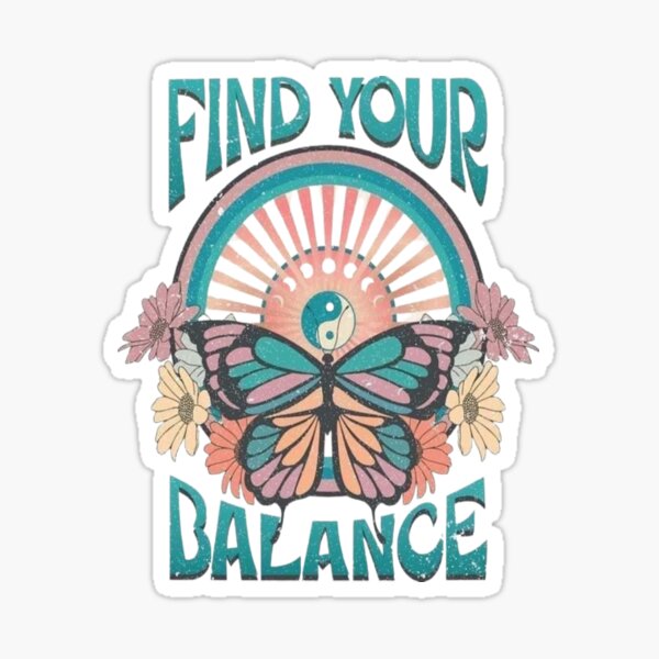 "Find Your Balance" Sticker for Sale by Ash-Ley- | Redbubble