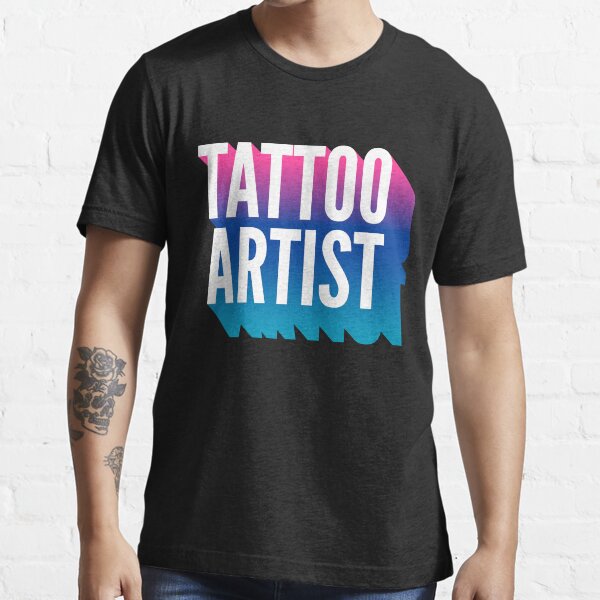 "Tattoo artist With Long Gradient Shadow" T-shirt for Sale by SVPOD ...