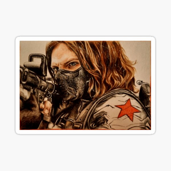 "The Winter Soldier" Sticker for Sale by Al3Art | Redbubble