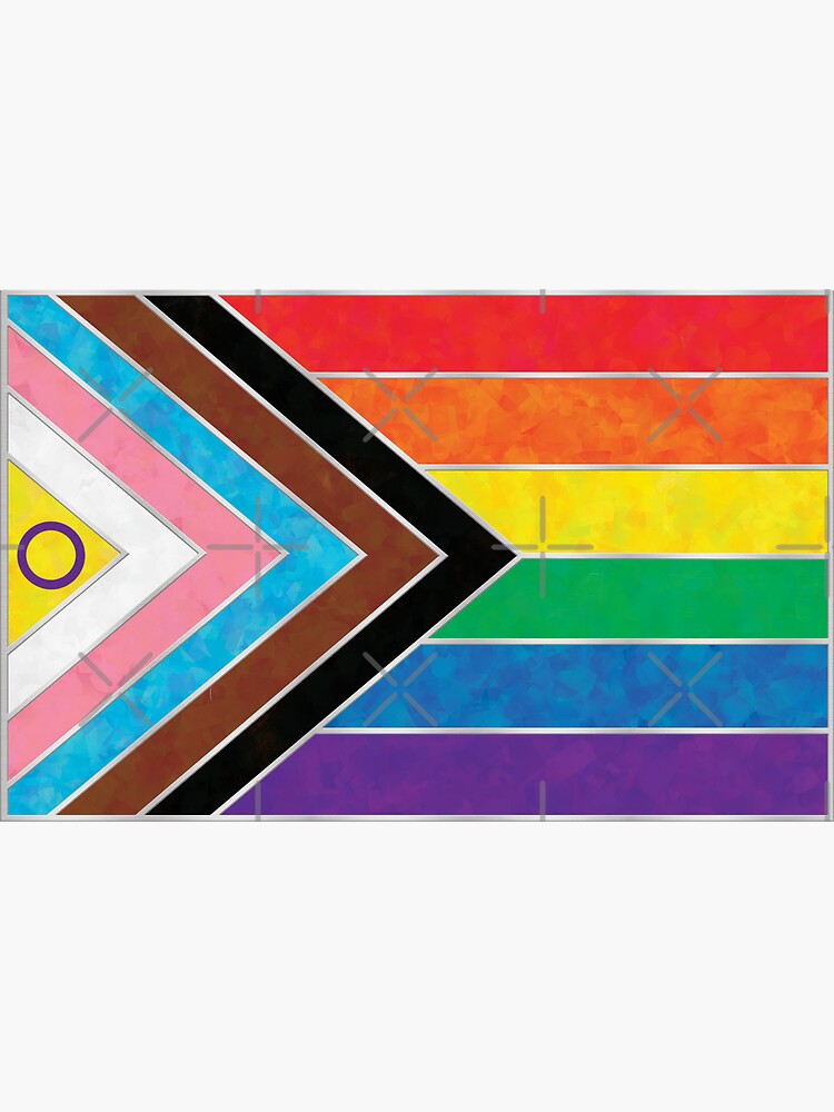 "Inclusive Pride Flag" Sticker for Sale by NibsNook | Redbubble