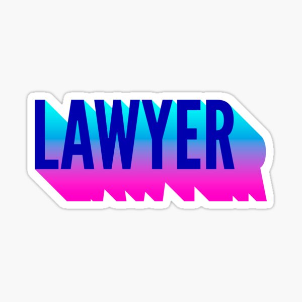 "Lawyer With Long Gradient Shadow" Sticker for Sale by SVPOD | Redbubble