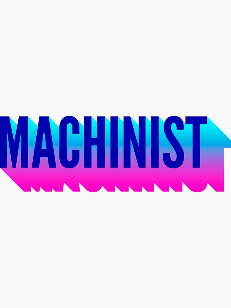"Machinist With Long Gradient Shadow" Sticker for Sale by SVPOD | Redbubble