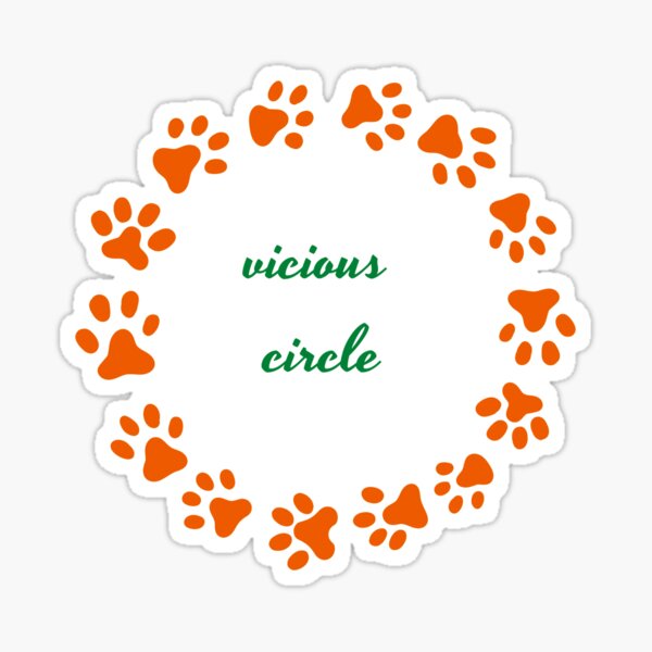 "vicious circle" Sticker for Sale by emres-shop | Redbubble