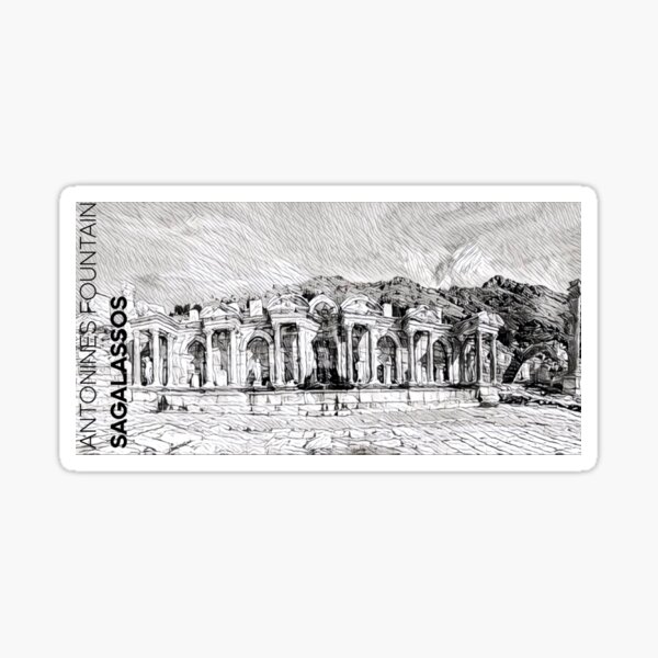 "Panaroma of Antonines Fountain " Sticker for Sale by elizdesignhaus | Redbubble