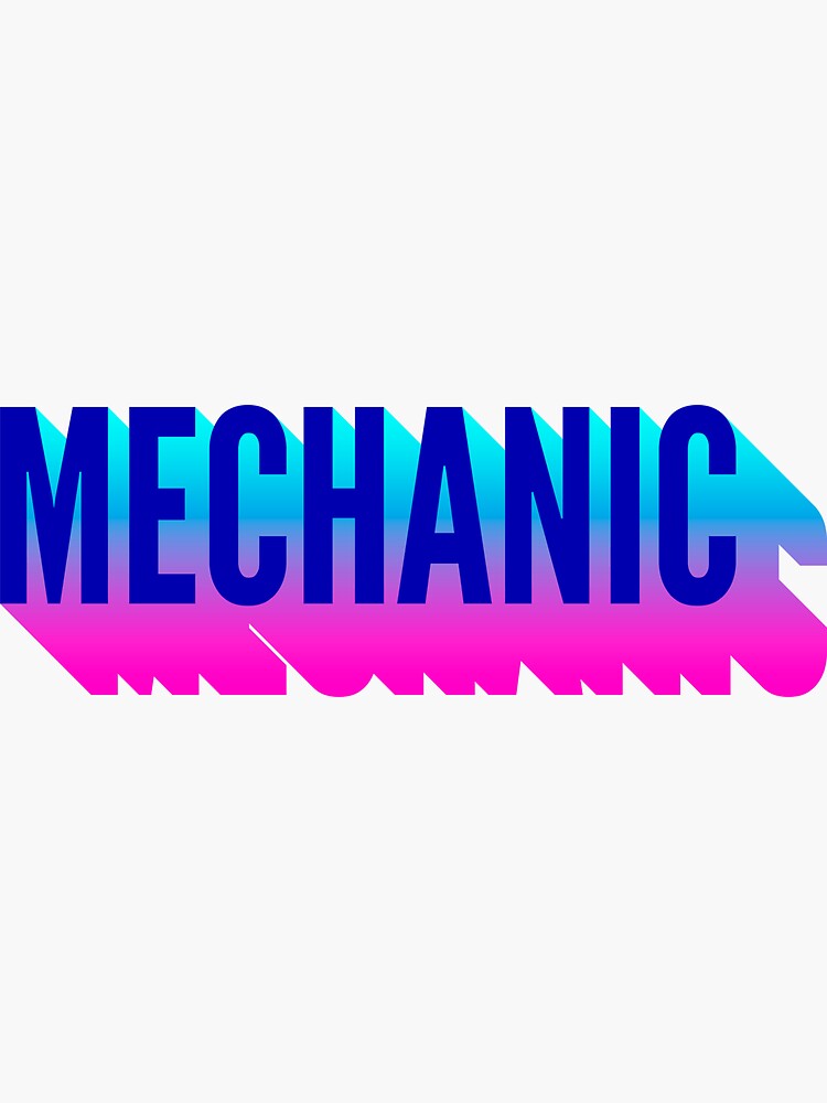 "Mechanic With Long Gradient Shadow" Sticker for Sale by SVPOD | Redbubble