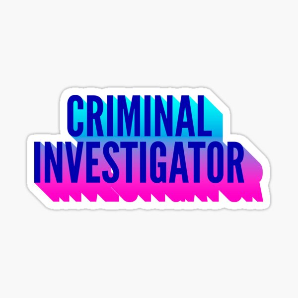 "Criminal Investigator With Long Gradient Shadow" Sticker for Sale by ...