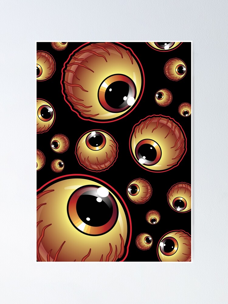 "Creepy Evil Eye" Poster for Sale by AllenDavisArt | Redbubble