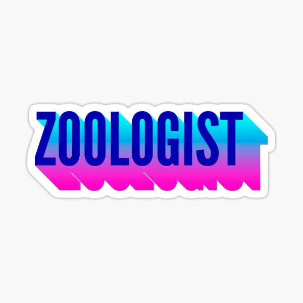 "Zoologist With Long Gradient Shadow" Sticker for Sale by SVPOD | Redbubble