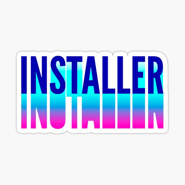 "installer With Long Gradient Shadow" Sticker for Sale by SVPOD | Redbubble