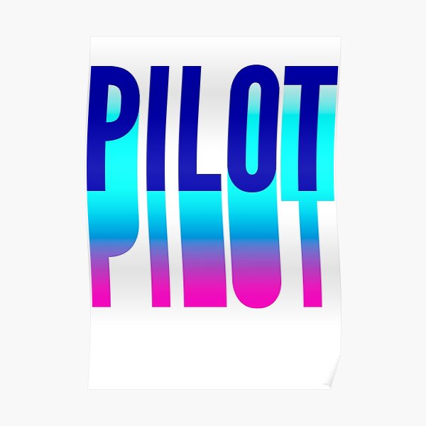 "Pilot With Long Gradient Shadow" Poster for Sale by SVPOD | Redbubble