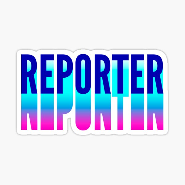 "Reporter With Long Gradient Shadow" Sticker for Sale by SVPOD | Redbubble
