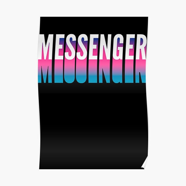 "Messenger With Long Gradient Shadow" Poster for Sale by SVPOD | Redbubble