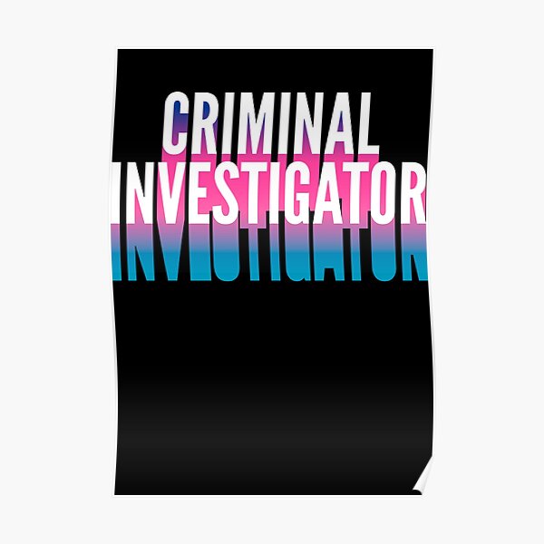 "Criminal Investigator With Long Gradient Shadow" Poster for Sale by ...