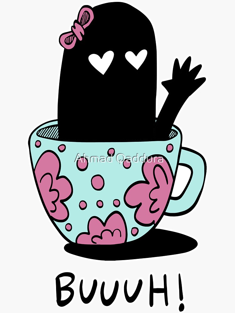 "Buuuh!" Sticker for Sale by ahmadqaddura | Redbubble
