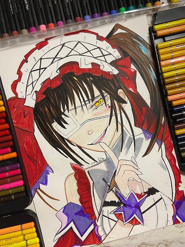 "Kurumi drawing" Poster for Sale by wolfybaddd | Redbubble
