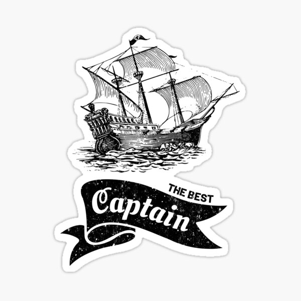 "The Best Captain" Sticker for Sale by absolutdesign | Redbubble