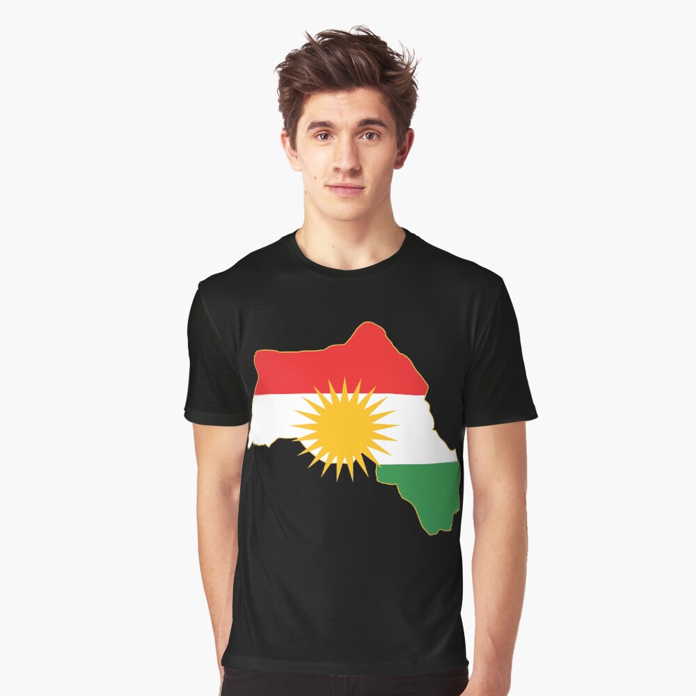 "Kurdistan flag in a Kurdistan map" Sticker for Sale by ebo-tshirt ...