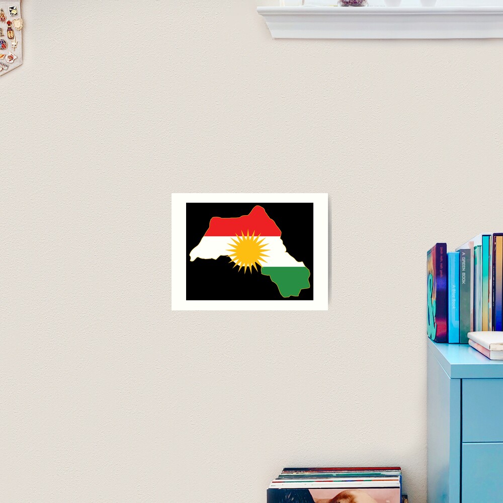 "Kurdistan flag in a Kurdistan map" Art Print for Sale by ebo-tshirt ...