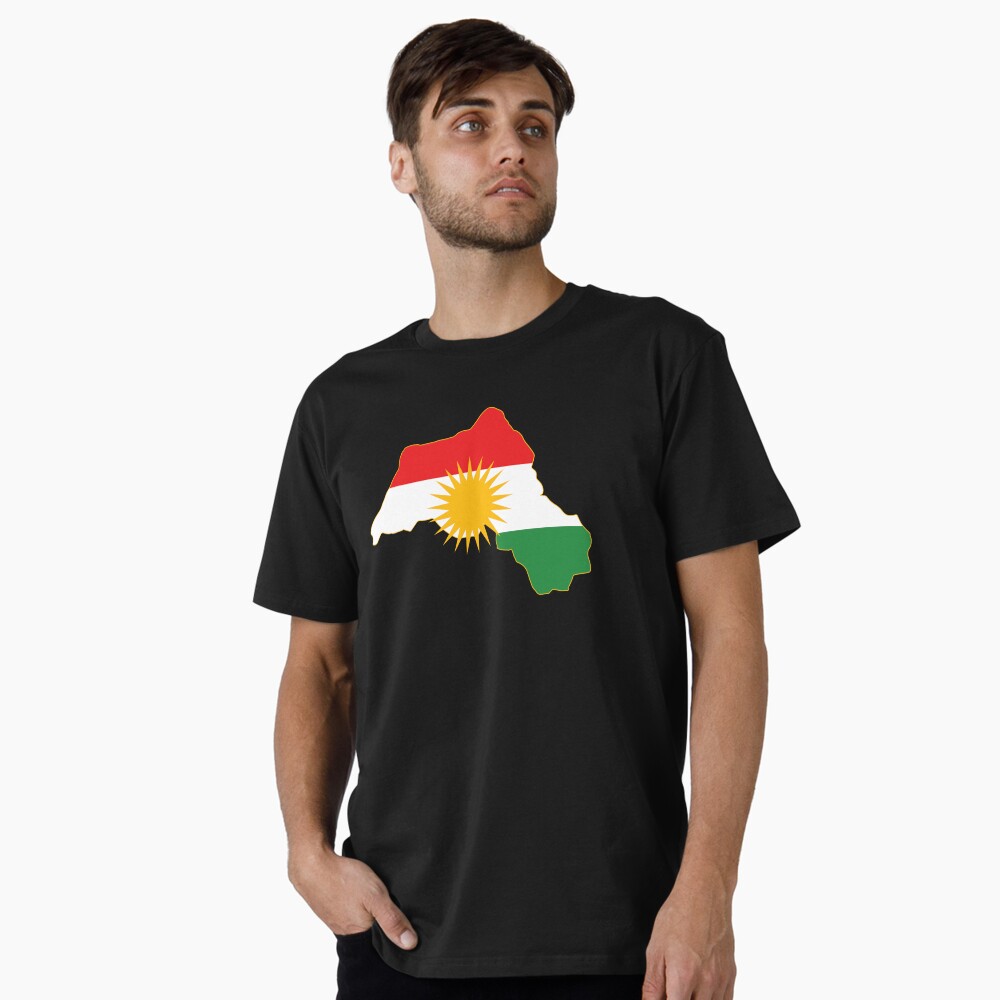 "Kurdistan flag in a Kurdistan map" Sticker for Sale by ebo-tshirt ...